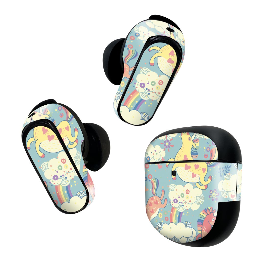 製品名 Bose QuietComfort Earbuds II 専用デザインスキンシール セット内容 Bose QuietComfort Earbuds II 専用シール　イヤホン（左右）3枚、充電ケース用シール 1枚AirPods第3世...