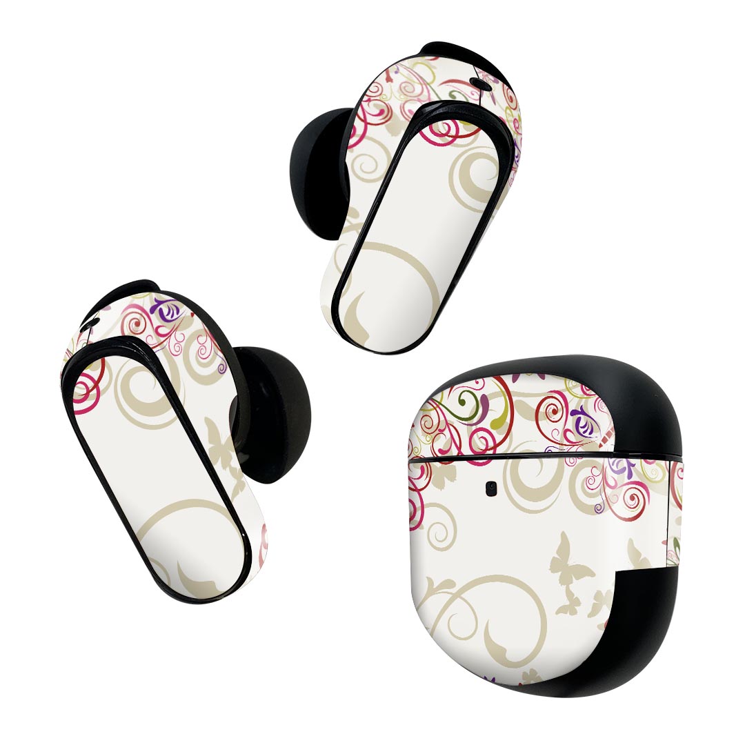 製品名 Bose QuietComfort Earbuds II 専用デザインスキンシール セット内容 Bose QuietComfort Earbuds II 専用シール　イヤホン（左右）3枚、充電ケース用シール 1枚AirPods第3世...