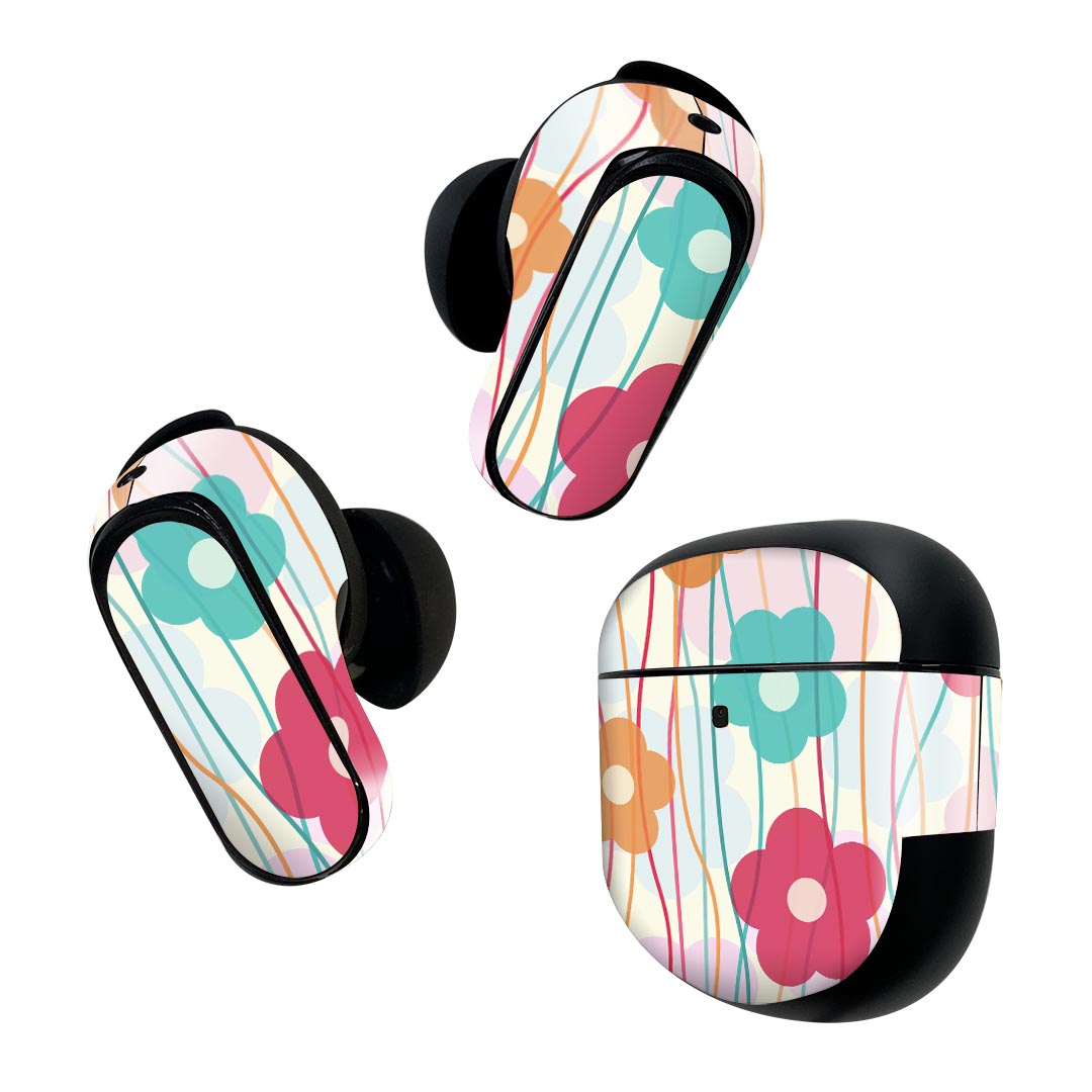製品名 Bose QuietComfort Earbuds II 専用デザインスキンシール セット内容 Bose QuietComfort Earbuds II 専用シール　イヤホン（左右）3枚、充電ケース用シール 1枚AirPods第3世...