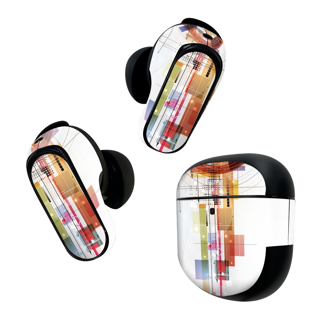製品名 Bose QuietComfort Earbuds II 専用デザインスキンシール セット内容 Bose QuietComfort Earbuds II 専用シール　イヤホン（左右）3枚、充電ケース用シール 1枚AirPods第3世...