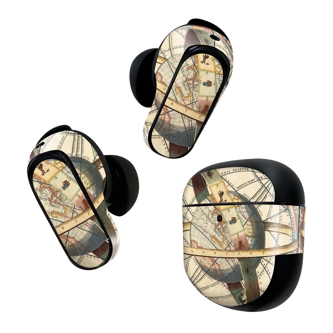 製品名 Bose QuietComfort Earbuds II 専用デザインスキンシール セット内容 Bose QuietComfort Earbuds II 専用シール　イヤホン（左右）3枚、充電ケース用シール 1枚AirPods第3世...