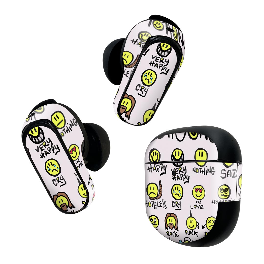 製品名 Bose QuietComfort Earbuds II 専用デザインスキンシール セット内容 Bose QuietComfort Earbuds II 専用シール　イヤホン（左右）3枚、充電ケース用シール 1枚AirPods第3世...