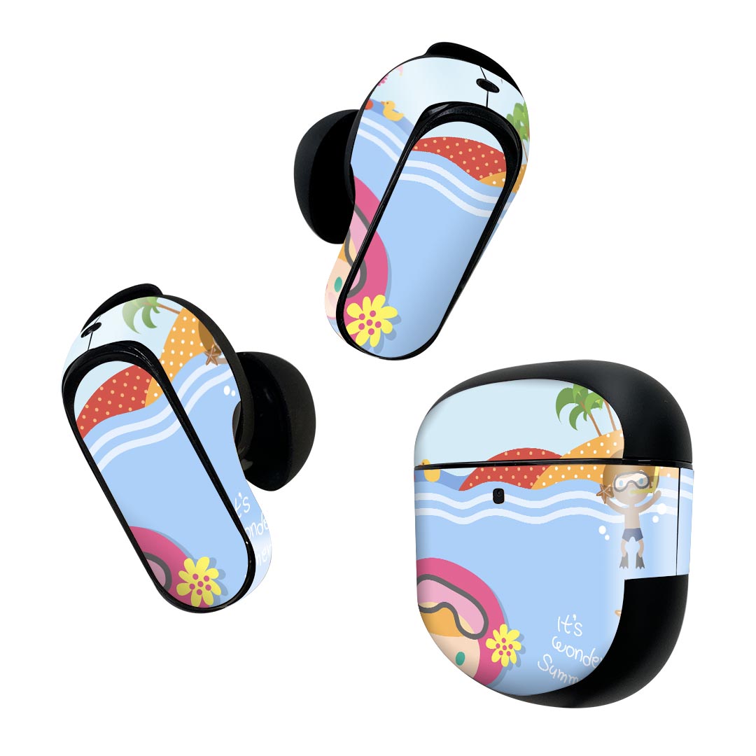 製品名 Bose QuietComfort Earbuds II 専用デザインスキンシール セット内容 Bose QuietComfort Earbuds II 専用シール　イヤホン（左右）3枚、充電ケース用シール 1枚AirPods第3世...