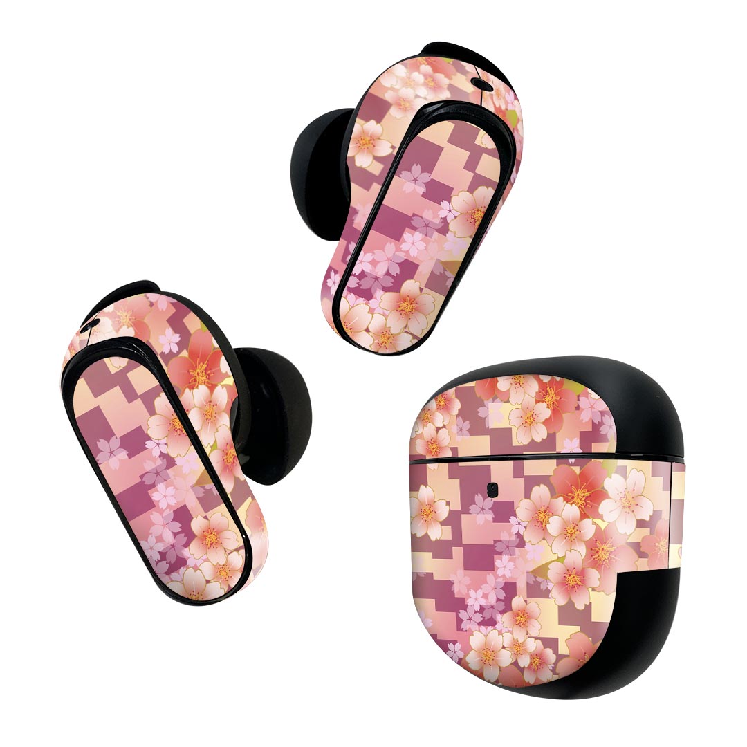 製品名 Bose QuietComfort Earbuds II 専用デザインスキンシール セット内容 Bose QuietComfort Earbuds II 専用シール　イヤホン（左右）3枚、充電ケース用シール 1枚AirPods第3世...