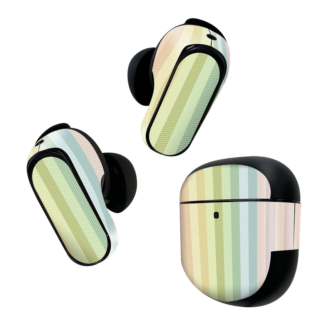 製品名 Bose QuietComfort Earbuds II 専用デザインスキンシール セット内容 Bose QuietComfort Earbuds II 専用シール　イヤホン（左右）3枚、充電ケース用シール 1枚AirPods第3世...