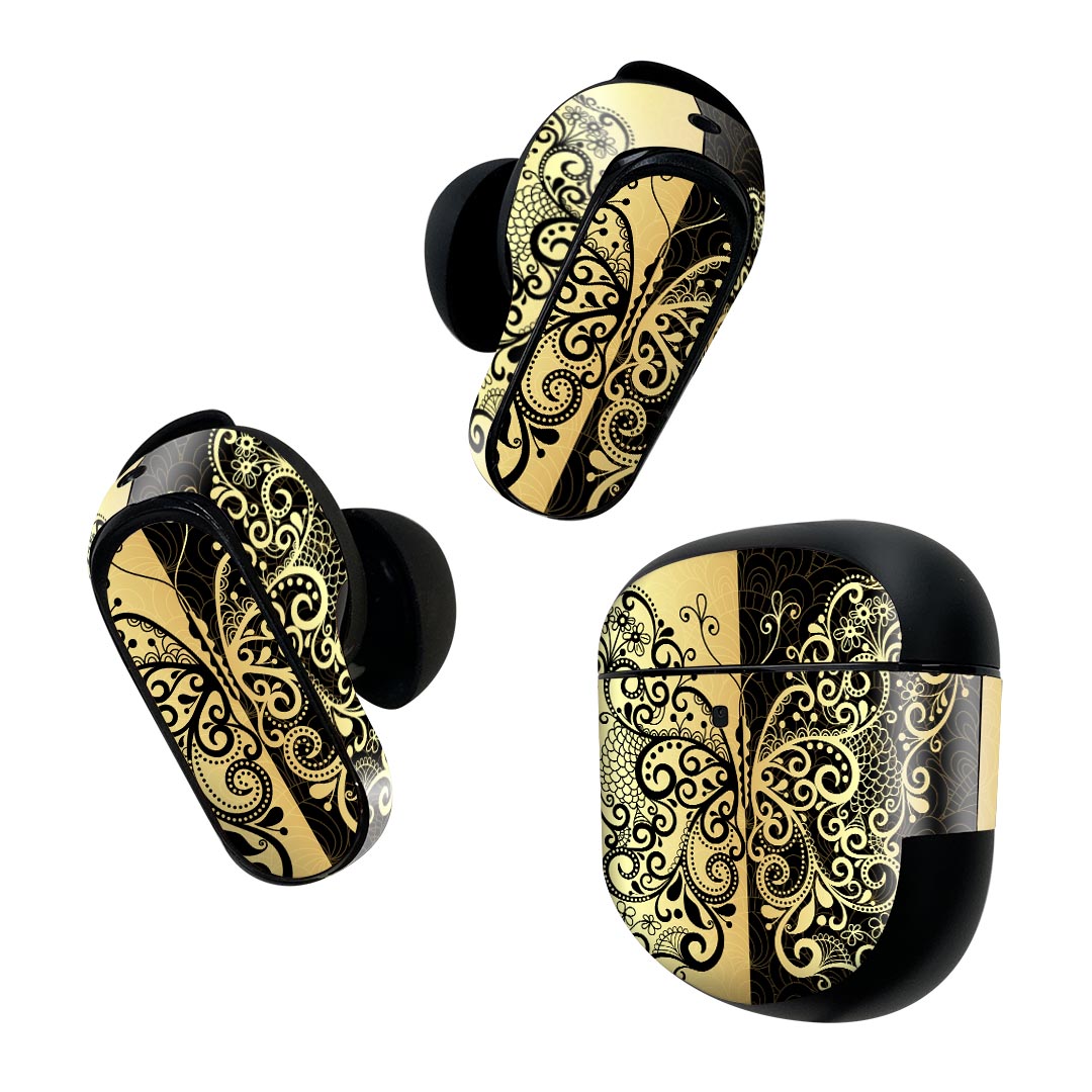 製品名 Bose QuietComfort Earbuds II 専用デザインスキンシール セット内容 Bose QuietComfort Earbuds II 専用シール　イヤホン（左右）3枚、充電ケース用シール 1枚AirPods第3世...