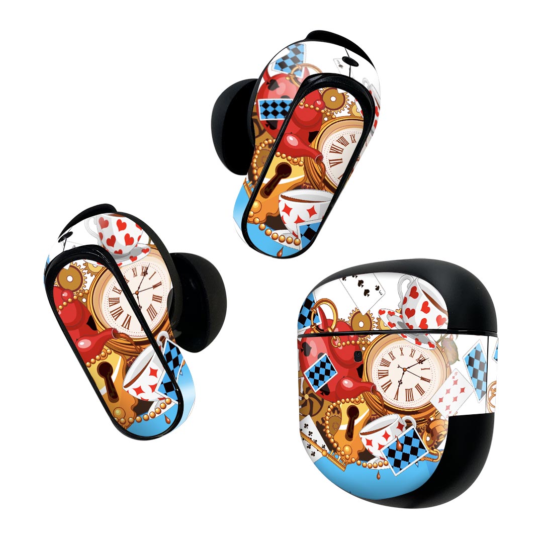 製品名 Bose QuietComfort Earbuds II 専用デザインスキンシール セット内容 Bose QuietComfort Earbuds II 専用シール　イヤホン（左右）3枚、充電ケース用シール 1枚AirPods第3世...