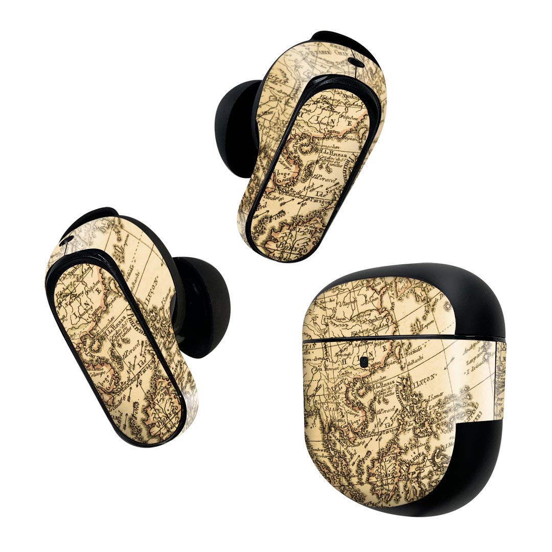 製品名 Bose QuietComfort Earbuds II 専用デザインスキンシール セット内容 Bose QuietComfort Earbuds II 専用シール　イヤホン（左右）3枚、充電ケース用シール 1枚AirPods第3世...