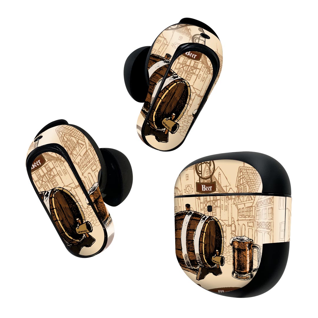 製品名 Bose QuietComfort Earbuds II 専用デザインスキンシール セット内容 Bose QuietComfort Earbuds II 専用シール　イヤホン（左右）3枚、充電ケース用シール 1枚AirPods第3世...