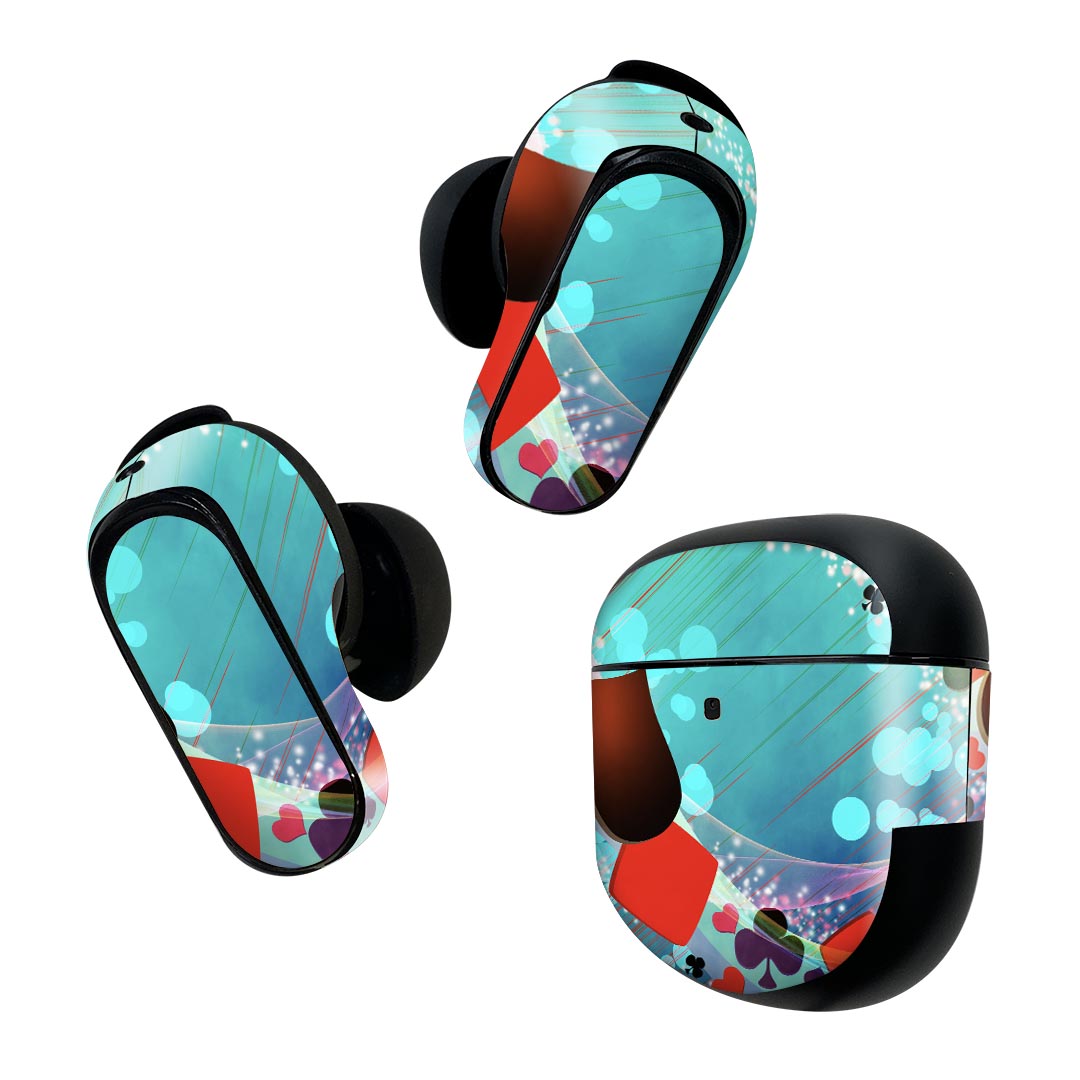 製品名 Bose QuietComfort Earbuds II 専用デザインスキンシール セット内容 Bose QuietComfort Earbuds II 専用シール　イヤホン（左右）3枚、充電ケース用シール 1枚AirPods第3世...