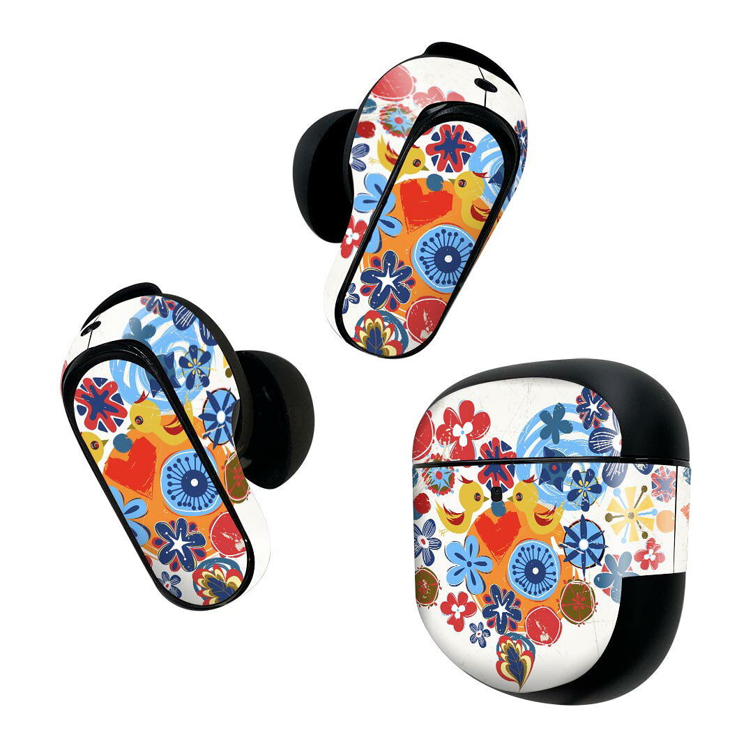 製品名 Bose QuietComfort Earbuds II 専用デザインスキンシール セット内容 Bose QuietComfort Earbuds II 専用シール　イヤホン（左右）3枚、充電ケース用シール 1枚AirPods第3世...