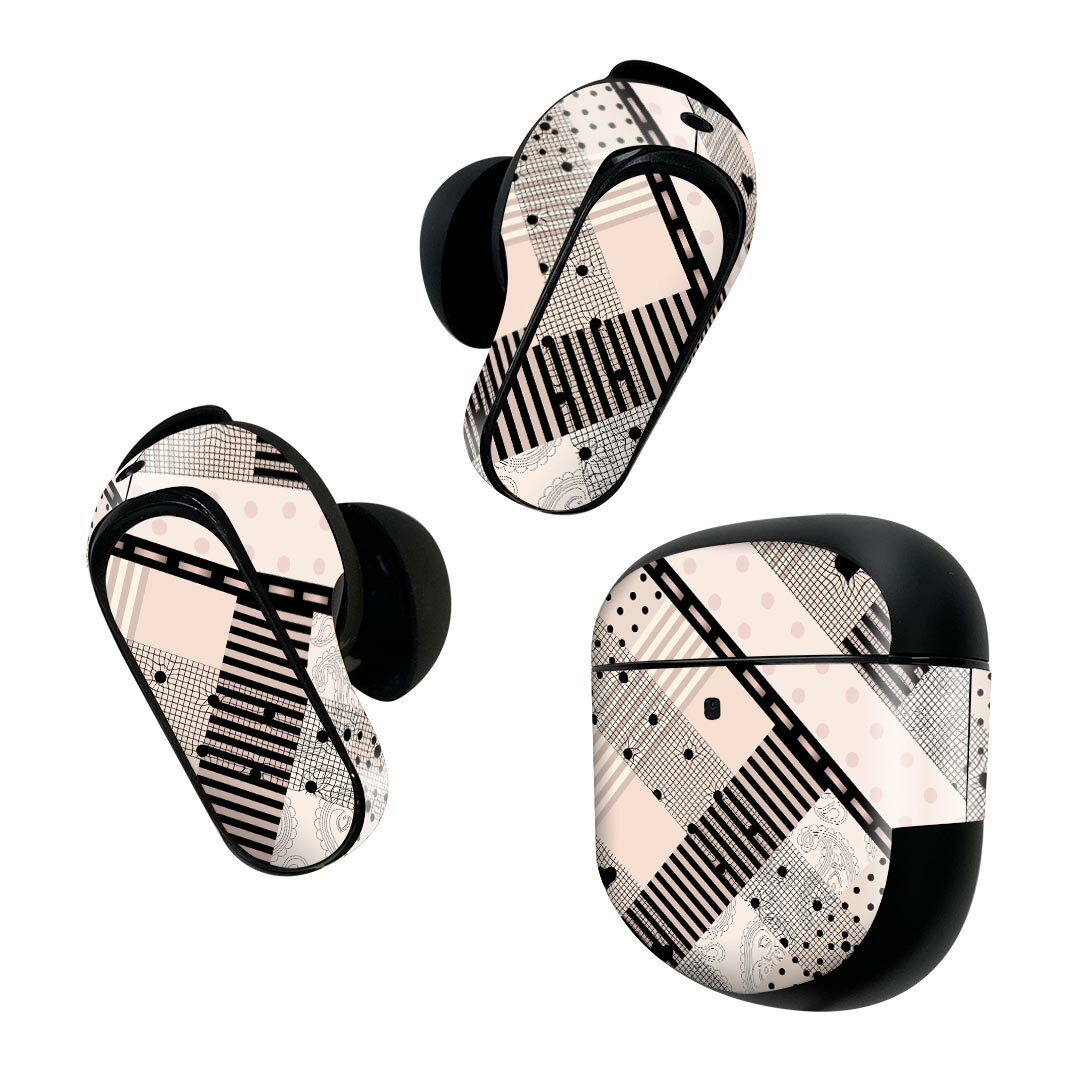 製品名 Bose QuietComfort Earbuds II 専用デザインスキンシール セット内容 Bose QuietComfort Earbuds II 専用シール　イヤホン（左右）3枚、充電ケース用シール 1枚AirPods第3世...