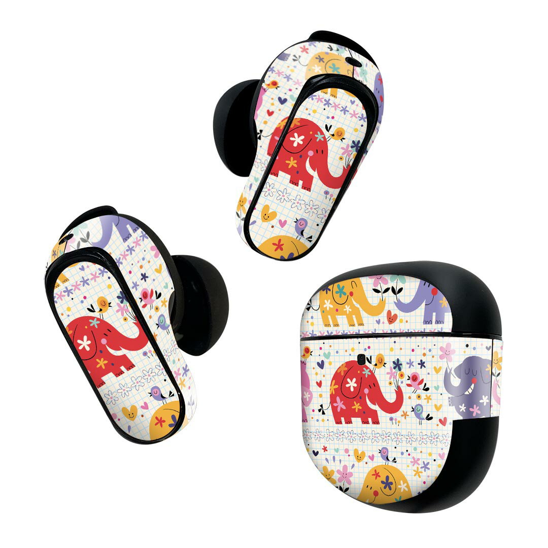 製品名 Bose QuietComfort Earbuds II 専用デザインスキンシール セット内容 Bose QuietComfort Earbuds II 専用シール　イヤホン（左右）3枚、充電ケース用シール 1枚AirPods第3世...