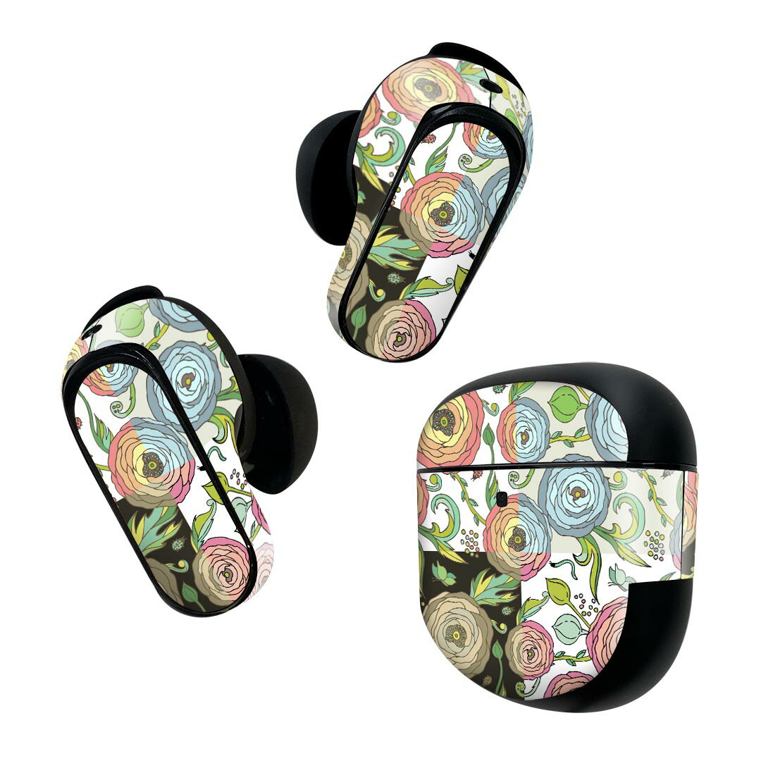 製品名 Bose QuietComfort Earbuds II 専用デザインスキンシール セット内容 Bose QuietComfort Earbuds II 専用シール　イヤホン（左右）3枚、充電ケース用シール 1枚AirPods第3世...