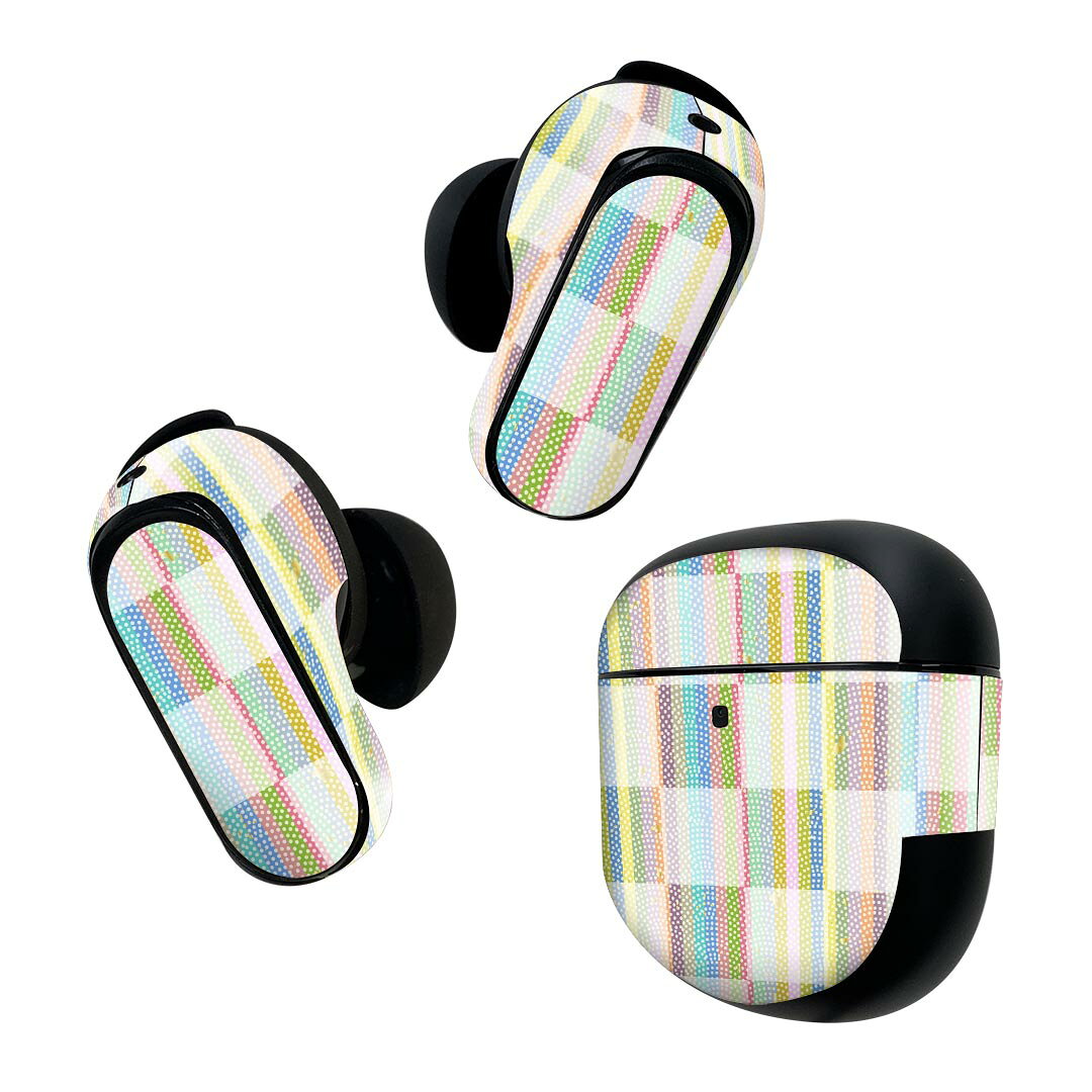 製品名 Bose QuietComfort Earbuds II 専用デザインスキンシール セット内容 Bose QuietComfort Earbuds II 専用シール　イヤホン（左右）3枚、充電ケース用シール 1枚AirPods第3世...