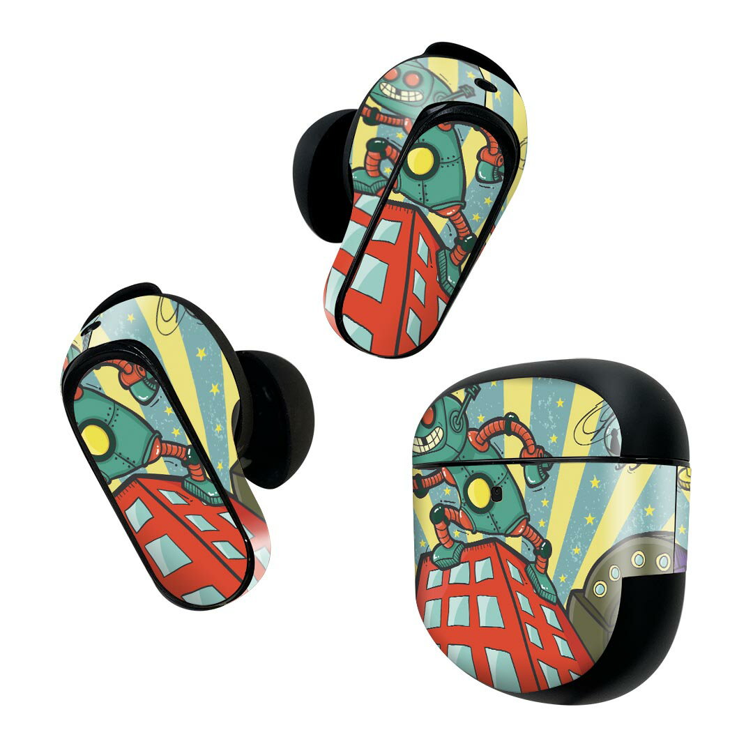 製品名 Bose QuietComfort Earbuds II 専用デザインスキンシール セット内容 Bose QuietComfort Earbuds II 専用シール　イヤホン（左右）3枚、充電ケース用シール 1枚AirPods第3世...