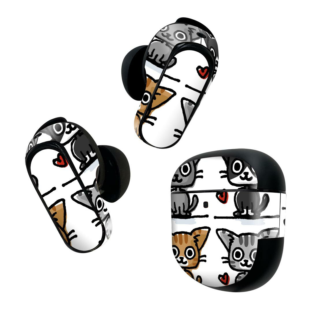 製品名 Bose QuietComfort Earbuds II 専用デザインスキンシール セット内容 Bose QuietComfort Earbuds II 専用シール　イヤホン（左右）3枚、充電ケース用シール 1枚AirPods第3世...