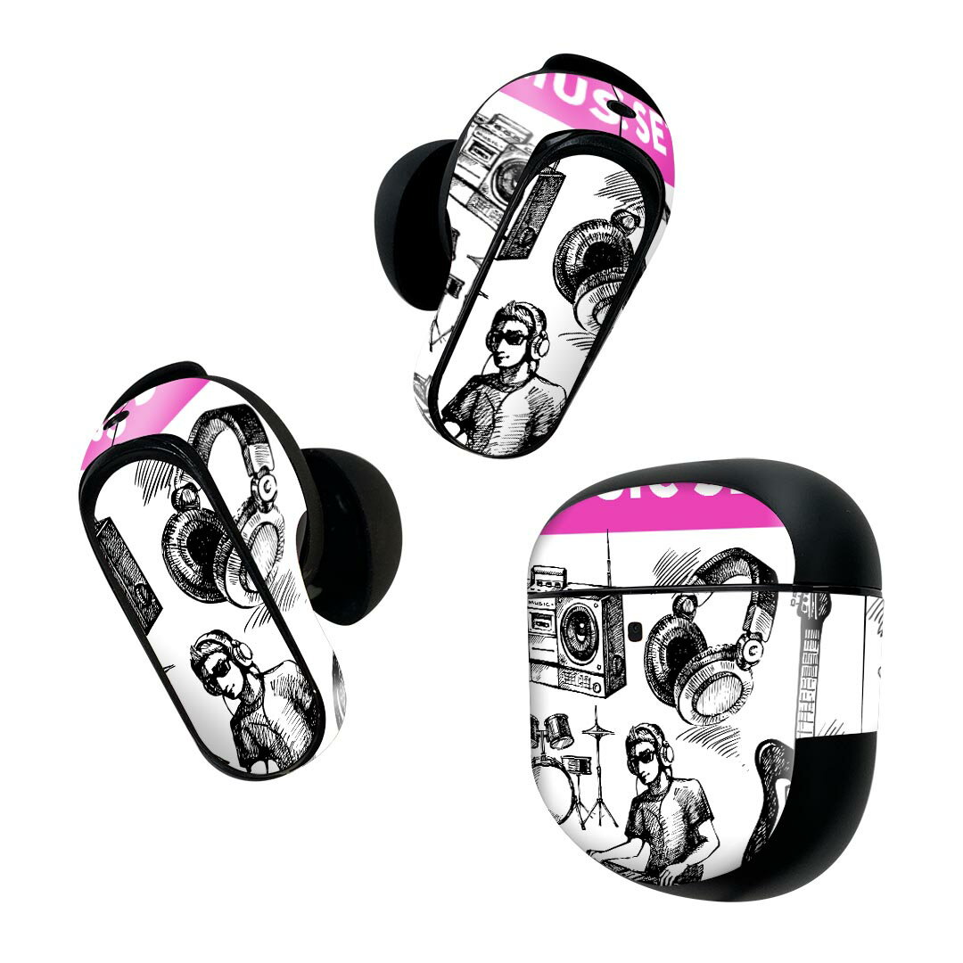 製品名 Bose QuietComfort Earbuds II 専用デザインスキンシール セット内容 Bose QuietComfort Earbuds II 専用シール　イヤホン（左右）3枚、充電ケース用シール 1枚AirPods第3世...