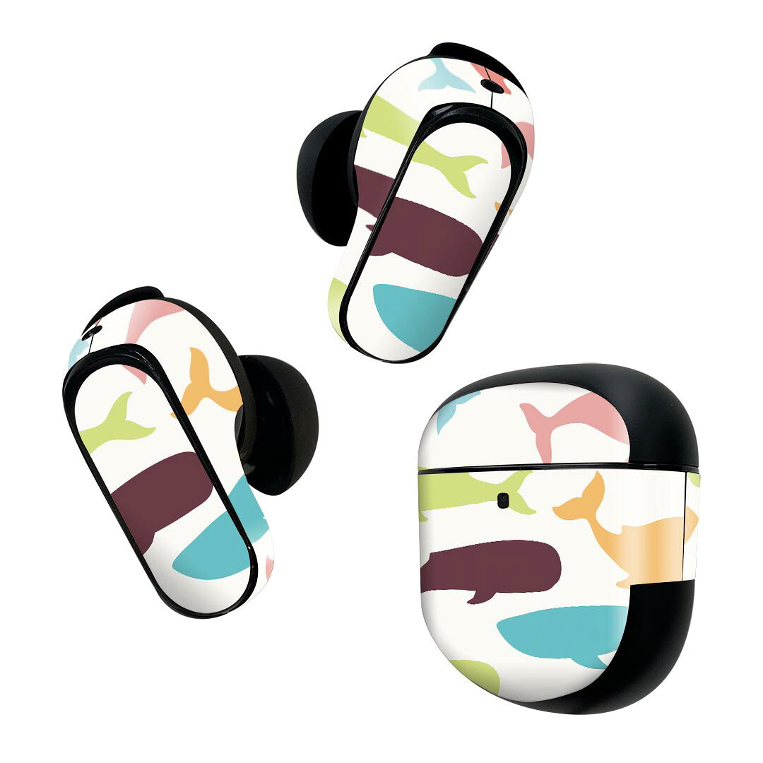 製品名 Bose QuietComfort Earbuds II 専用デザインスキンシール セット内容 Bose QuietComfort Earbuds II 専用シール　イヤホン（左右）3枚、充電ケース用シール 1枚AirPods第3世...