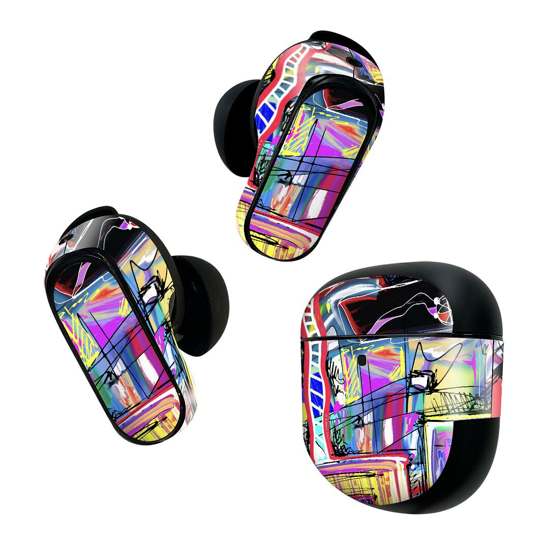 製品名 Bose QuietComfort Earbuds II 専用デザインスキンシール セット内容 Bose QuietComfort Earbuds II 専用シール　イヤホン（左右）3枚、充電ケース用シール 1枚AirPods第3世...