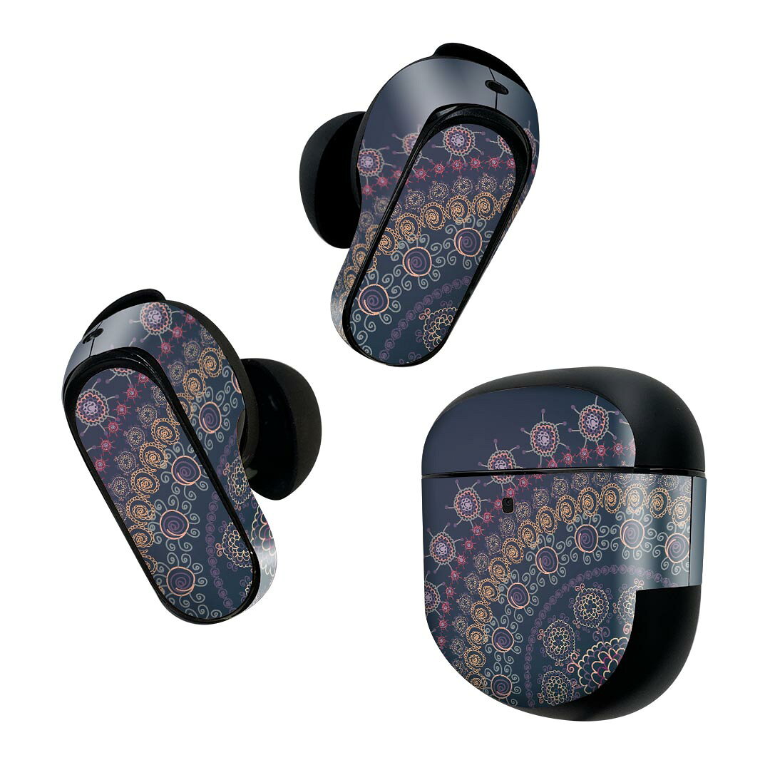 製品名 Bose QuietComfort Earbuds II 専用デザインスキンシール セット内容 Bose QuietComfort Earbuds II 専用シール　イヤホン（左右）3枚、充電ケース用シール 1枚AirPods第3世...