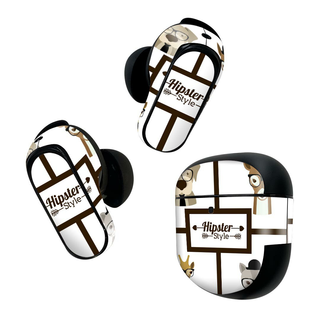製品名 Bose QuietComfort Earbuds II 専用デザインスキンシール セット内容 Bose QuietComfort Earbuds II 専用シール　イヤホン（左右）3枚、充電ケース用シール 1枚AirPods第3世...