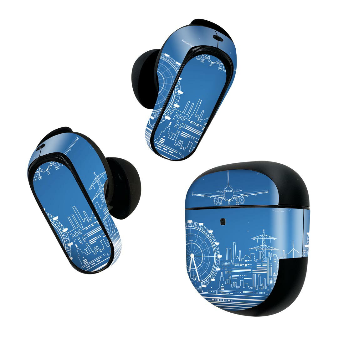 製品名 Bose QuietComfort Earbuds II 専用デザインスキンシール セット内容 Bose QuietComfort Earbuds II 専用シール　イヤホン（左右）3枚、充電ケース用シール 1枚AirPods第3世...