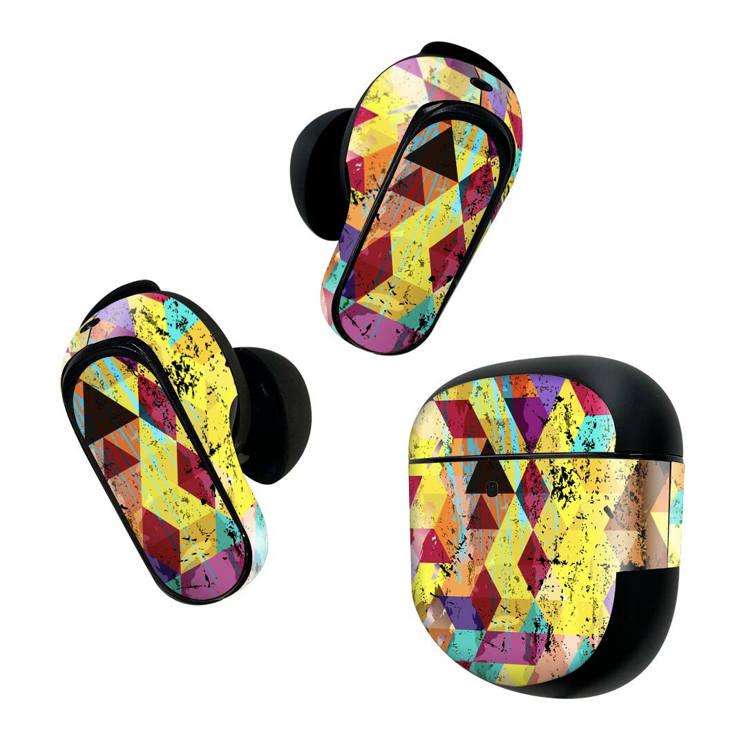 製品名 Bose QuietComfort Earbuds II 専用デザインスキンシール セット内容 Bose QuietComfort Earbuds II 専用シール　イヤホン（左右）3枚、充電ケース用シール 1枚AirPods第3世...