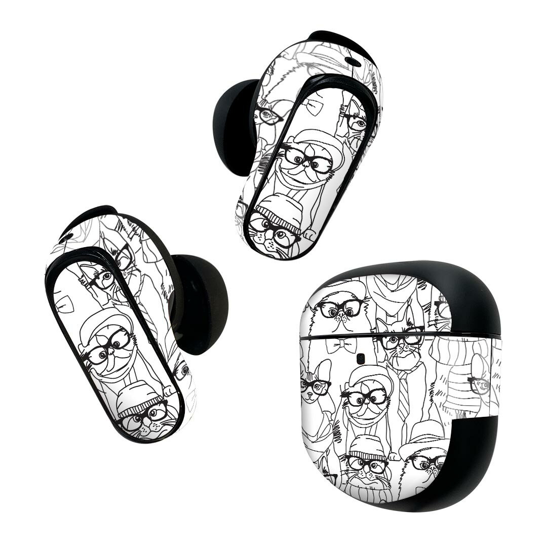 製品名 Bose QuietComfort Earbuds II 専用デザインスキンシール セット内容 Bose QuietComfort Earbuds II 専用シール　イヤホン（左右）3枚、充電ケース用シール 1枚AirPods第3世...