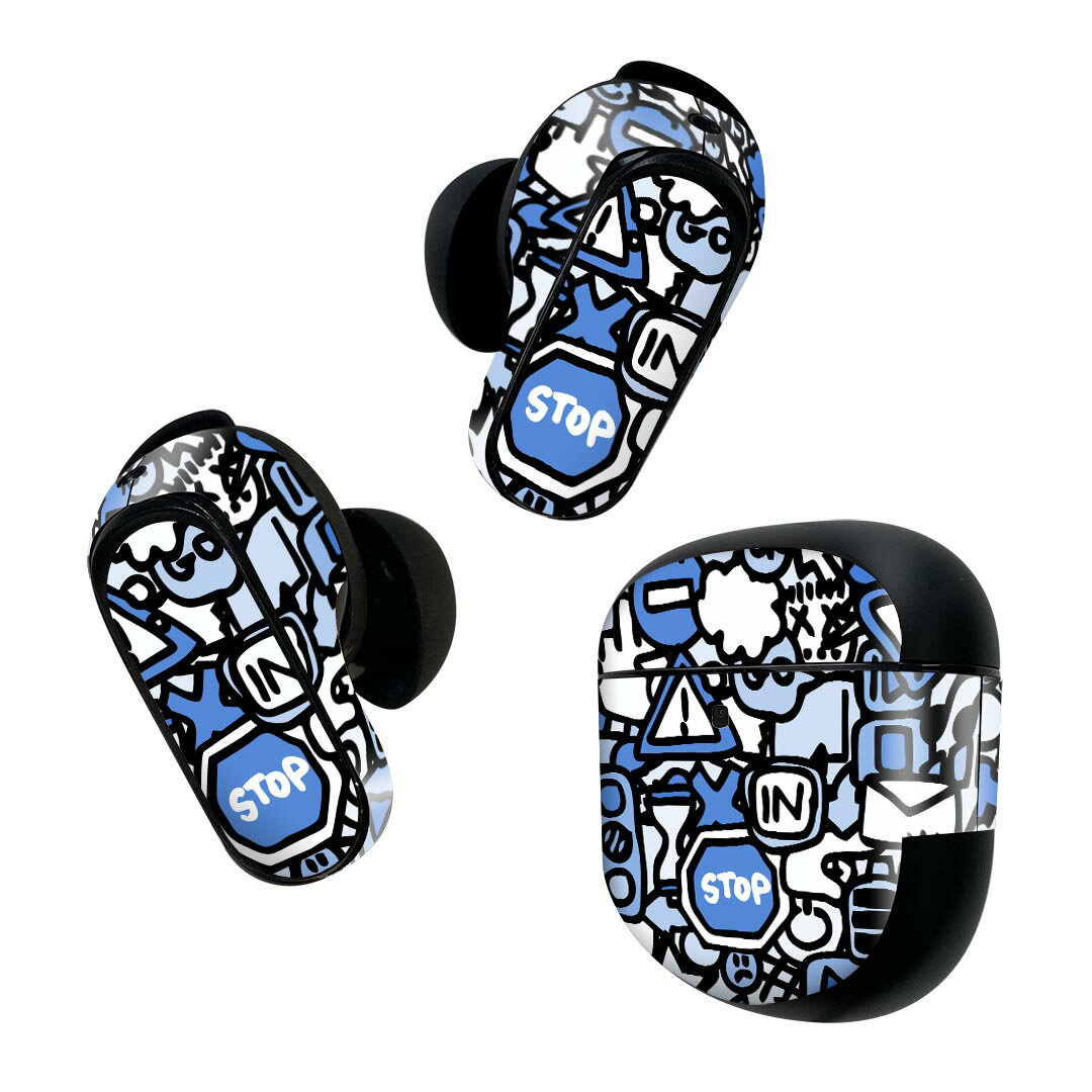 製品名 Bose QuietComfort Earbuds II 専用デザインスキンシール セット内容 Bose QuietComfort Earbuds II 専用シール　イヤホン（左右）3枚、充電ケース用シール 1枚AirPods第3世...
