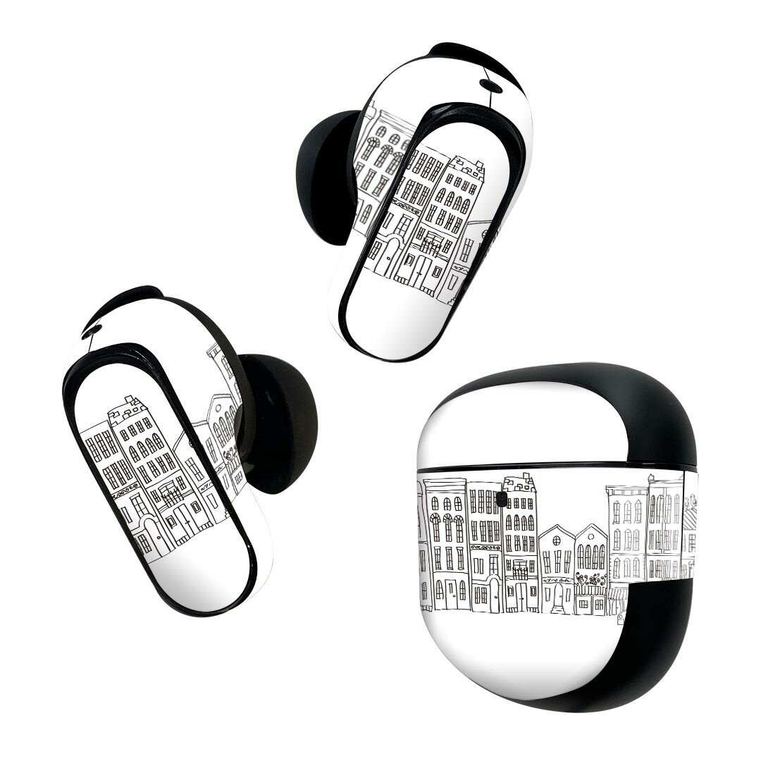 製品名 Bose QuietComfort Earbuds II 専用デザインスキンシール セット内容 Bose QuietComfort Earbuds II 専用シール　イヤホン（左右）3枚、充電ケース用シール 1枚AirPods第3世...
