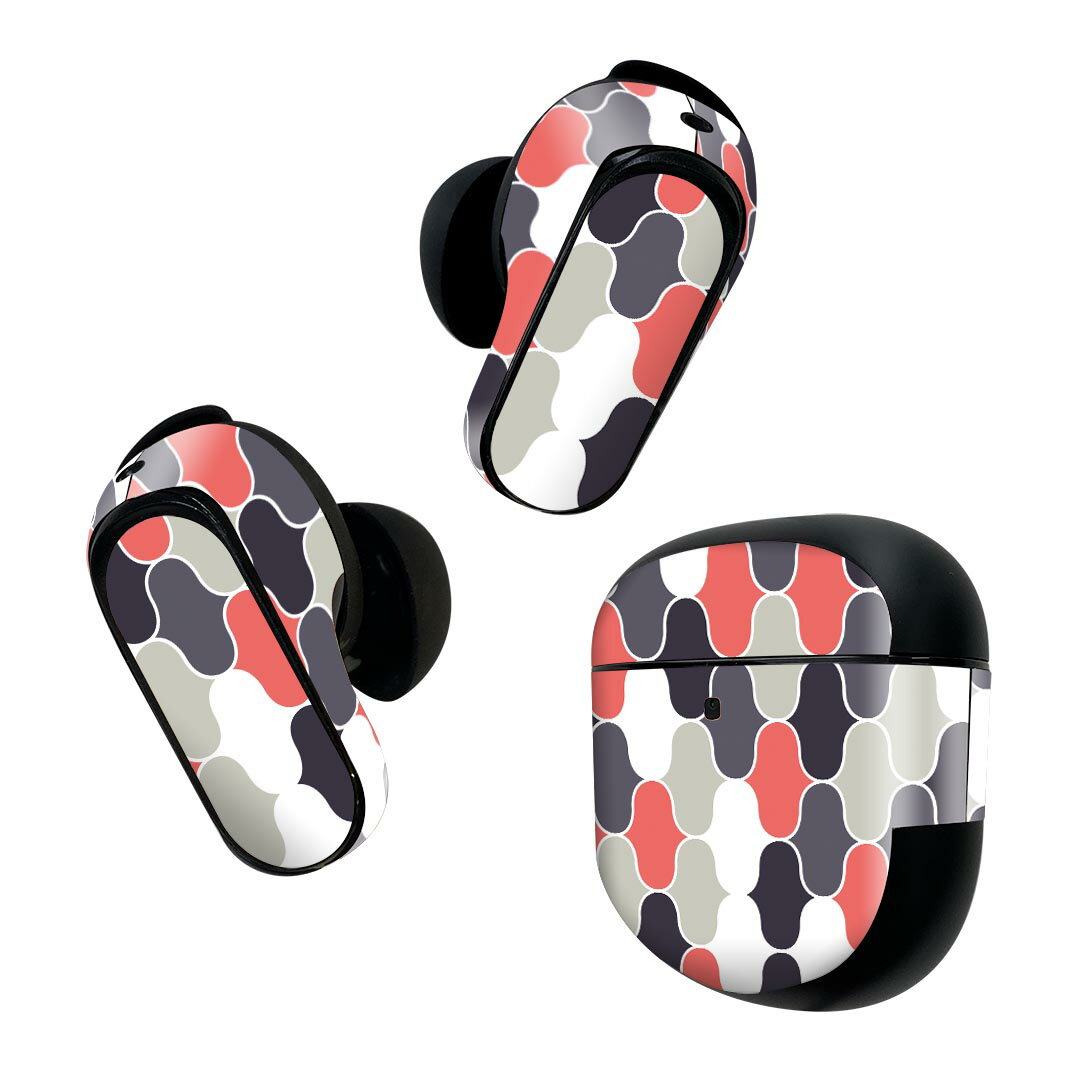 製品名 Bose QuietComfort Earbuds II 専用デザインスキンシール セット内容 Bose QuietComfort Earbuds II 専用シール　イヤホン（左右）3枚、充電ケース用シール 1枚AirPods第3世...