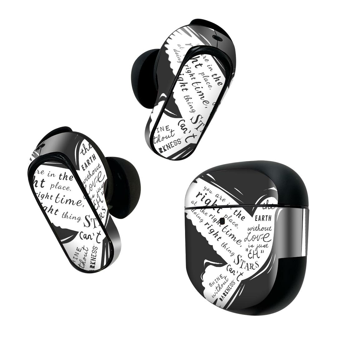 製品名 Bose QuietComfort Earbuds II 専用デザインスキンシール セット内容 Bose QuietComfort Earbuds II 専用シール　イヤホン（左右）3枚、充電ケース用シール 1枚AirPods第3世...