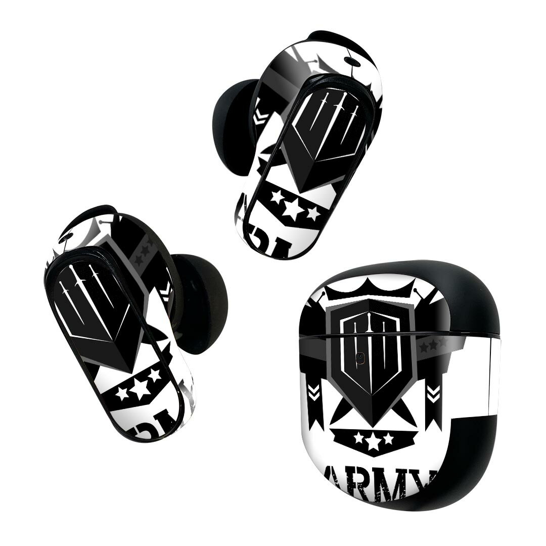 製品名 Bose QuietComfort Earbuds II 専用デザインスキンシール セット内容 Bose QuietComfort Earbuds II 専用シール　イヤホン（左右）3枚、充電ケース用シール 1枚AirPods第3世...