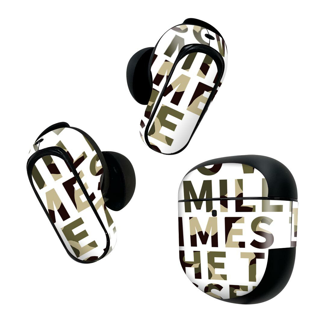 製品名 Bose QuietComfort Earbuds II 専用デザインスキンシール セット内容 Bose QuietComfort Earbuds II 専用シール　イヤホン（左右）3枚、充電ケース用シール 1枚AirPods第3世...