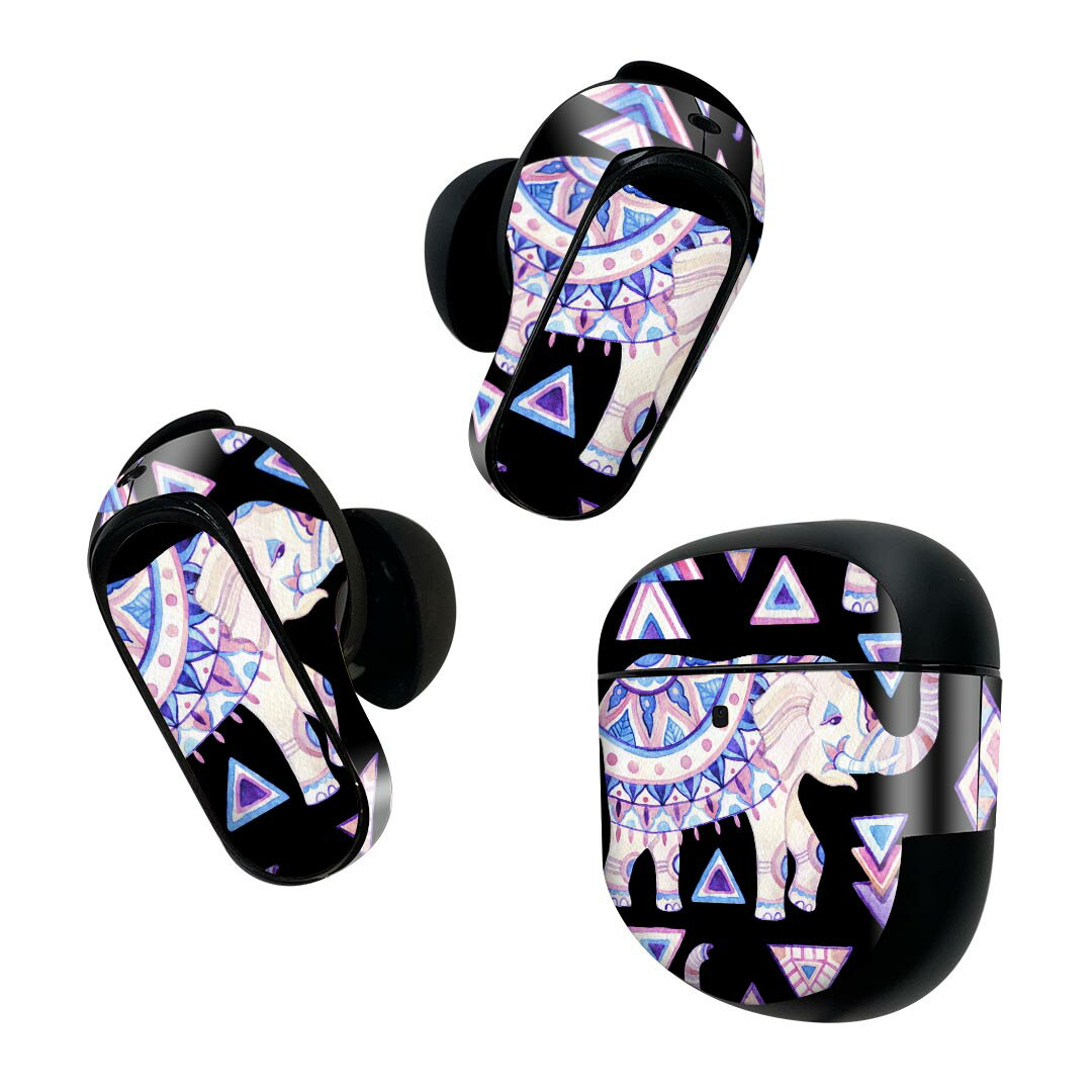 製品名 Bose QuietComfort Earbuds II 専用デザインスキンシール セット内容 Bose QuietComfort Earbuds II 専用シール　イヤホン（左右）3枚、充電ケース用シール 1枚AirPods第3世...
