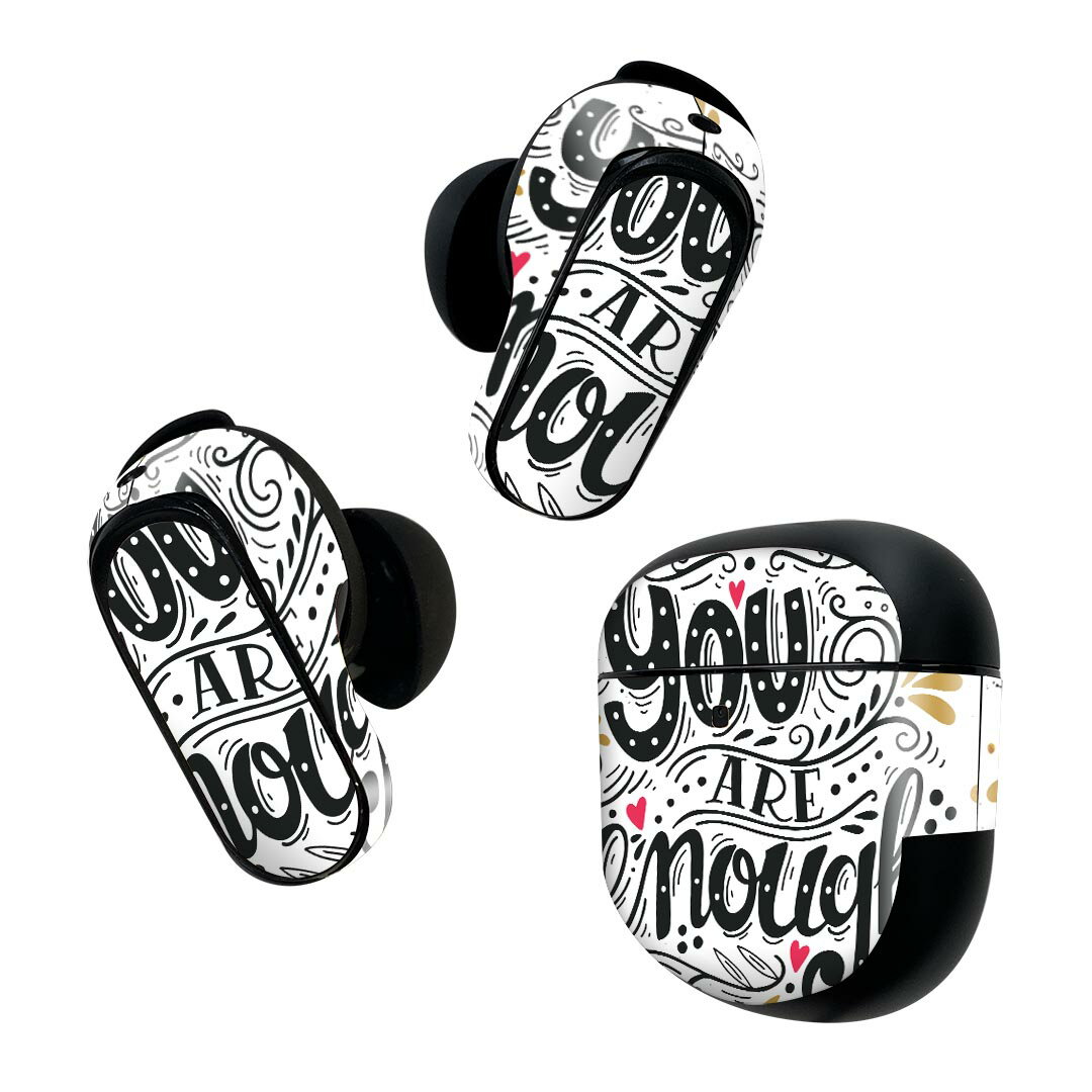 製品名 Bose QuietComfort Earbuds II 専用デザインスキンシール セット内容 Bose QuietComfort Earbuds II 専用シール　イヤホン（左右）3枚、充電ケース用シール 1枚AirPods第3世...