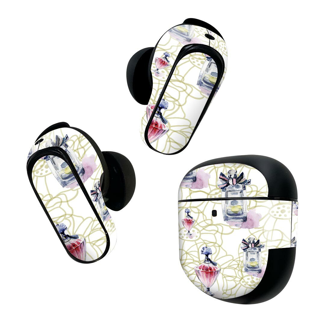 製品名 Bose QuietComfort Earbuds II 専用デザインスキンシール セット内容 Bose QuietComfort Earbuds II 専用シール　イヤホン（左右）3枚、充電ケース用シール 1枚AirPods第3世...