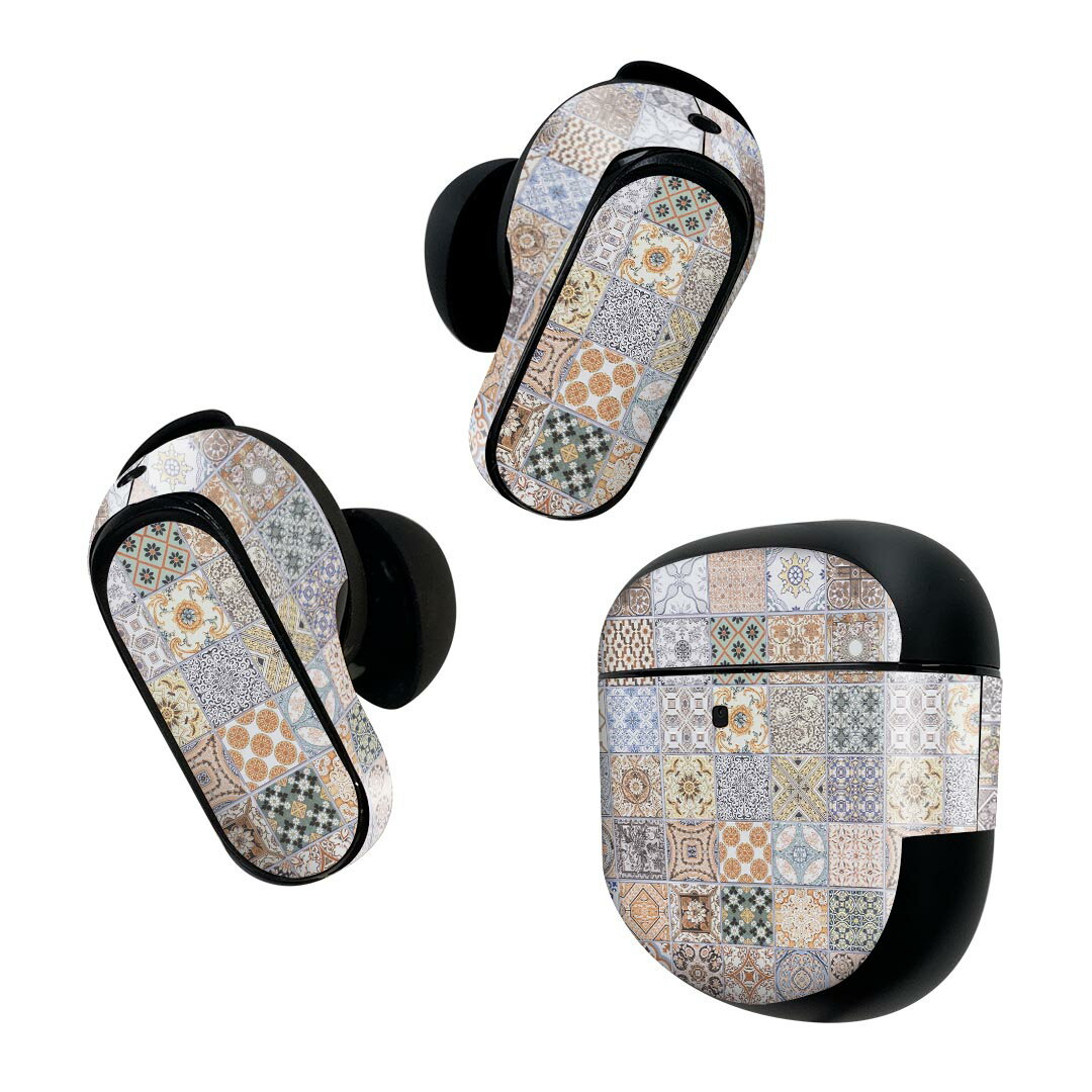 製品名 Bose QuietComfort Earbuds II 専用デザインスキンシール セット内容 Bose QuietComfort Earbuds II 専用シール　イヤホン（左右）3枚、充電ケース用シール 1枚AirPods第3世...