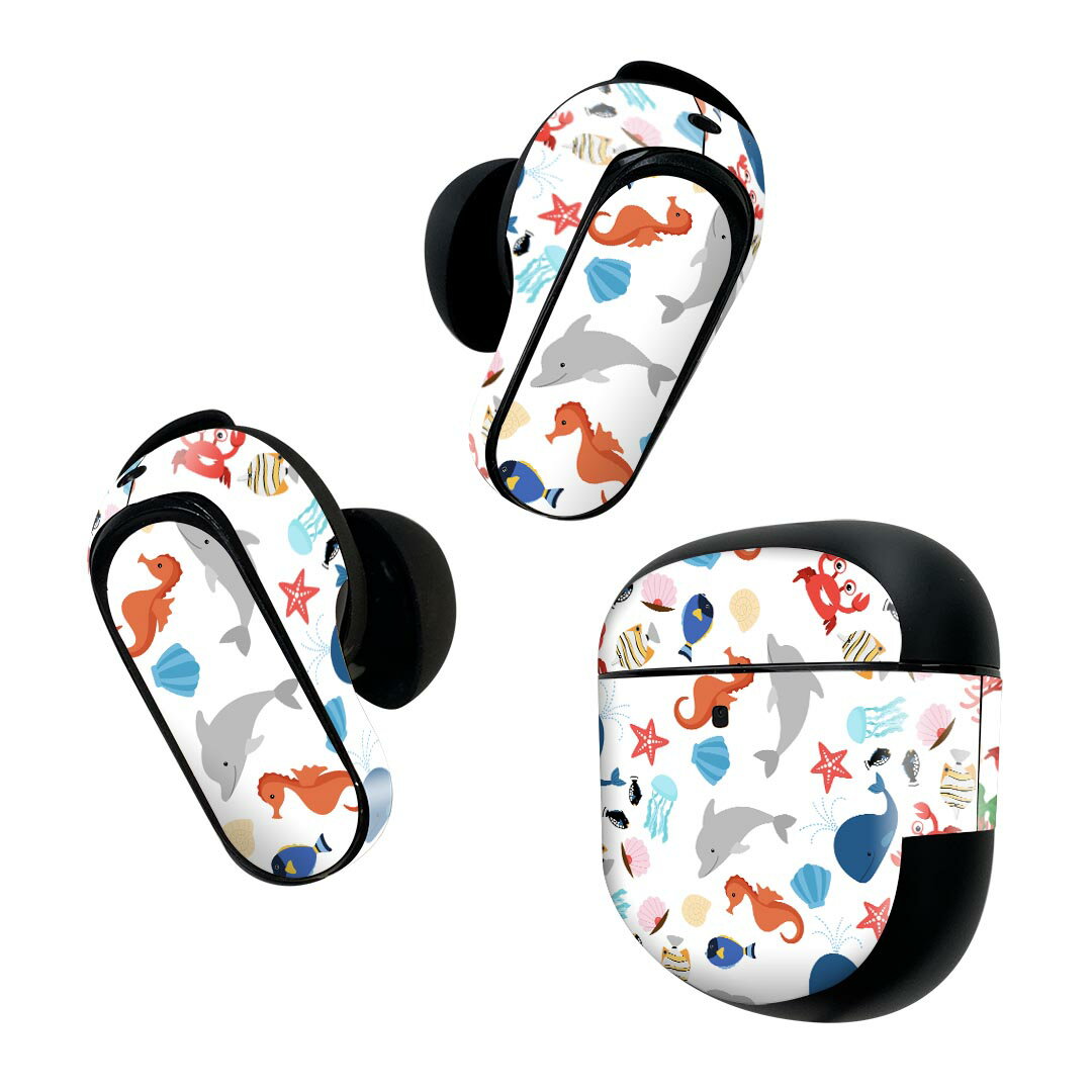 製品名 Bose QuietComfort Earbuds II 専用デザインスキンシール セット内容 Bose QuietComfort Earbuds II 専用シール　イヤホン（左右）3枚、充電ケース用シール 1枚AirPods第3世...