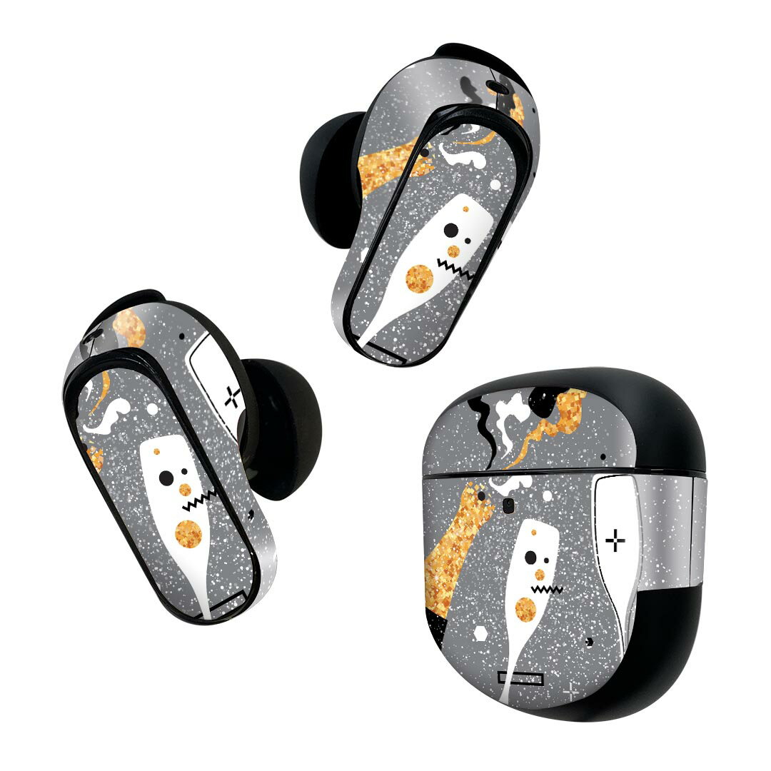 製品名 Bose QuietComfort Earbuds II 専用デザインスキンシール セット内容 Bose QuietComfort Earbuds II 専用シール　イヤホン（左右）3枚、充電ケース用シール 1枚AirPods第3世...