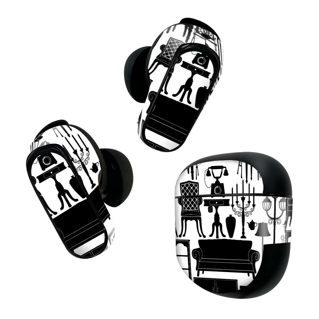 製品名 Bose QuietComfort Earbuds II 専用デザインスキンシール セット内容 Bose QuietComfort Earbuds II 専用シール　イヤホン（左右）3枚、充電ケース用シール 1枚AirPods第3世...