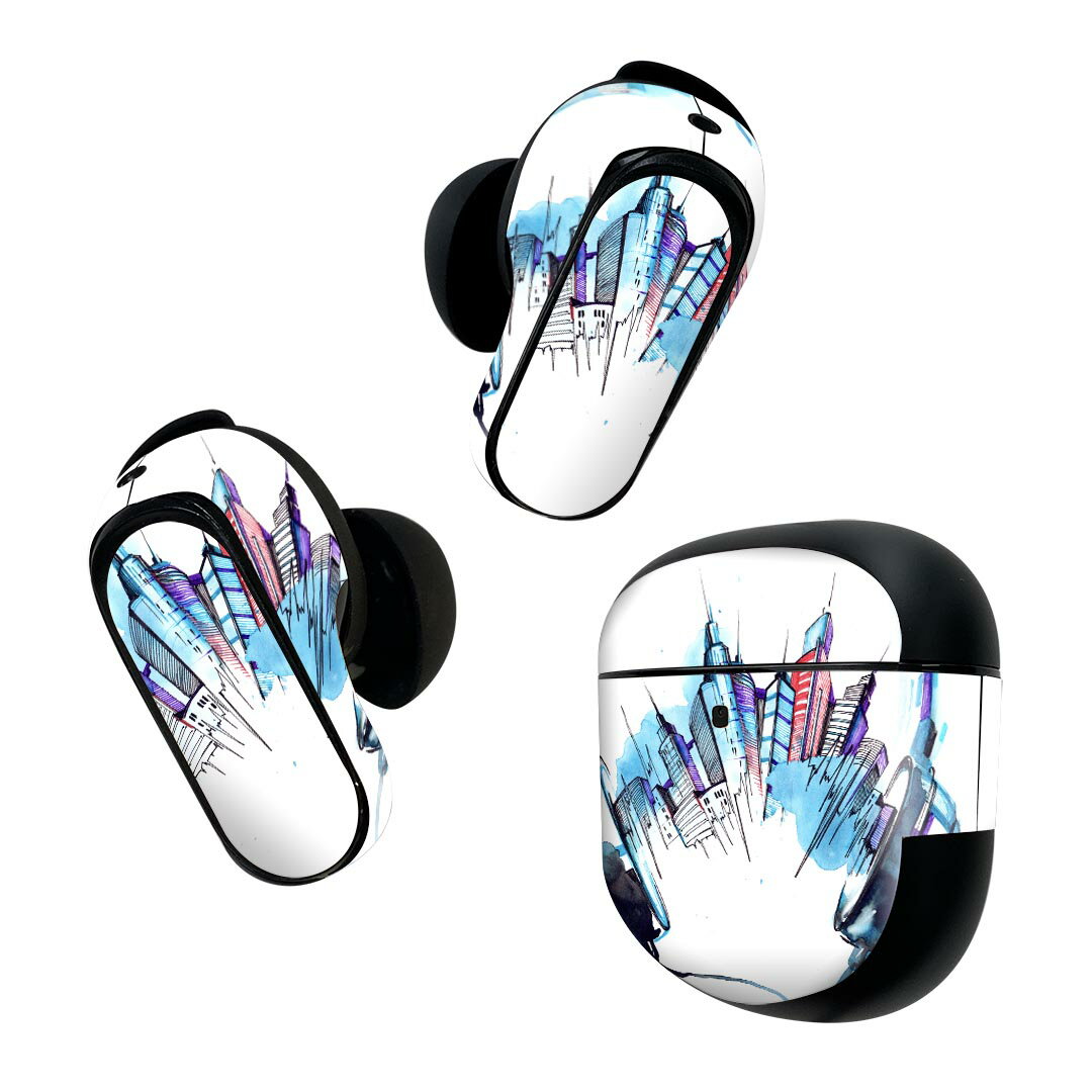 製品名 Bose QuietComfort Earbuds II 専用デザインスキンシール セット内容 Bose QuietComfort Earbuds II 専用シール　イヤホン（左右）3枚、充電ケース用シール 1枚AirPods第3世...