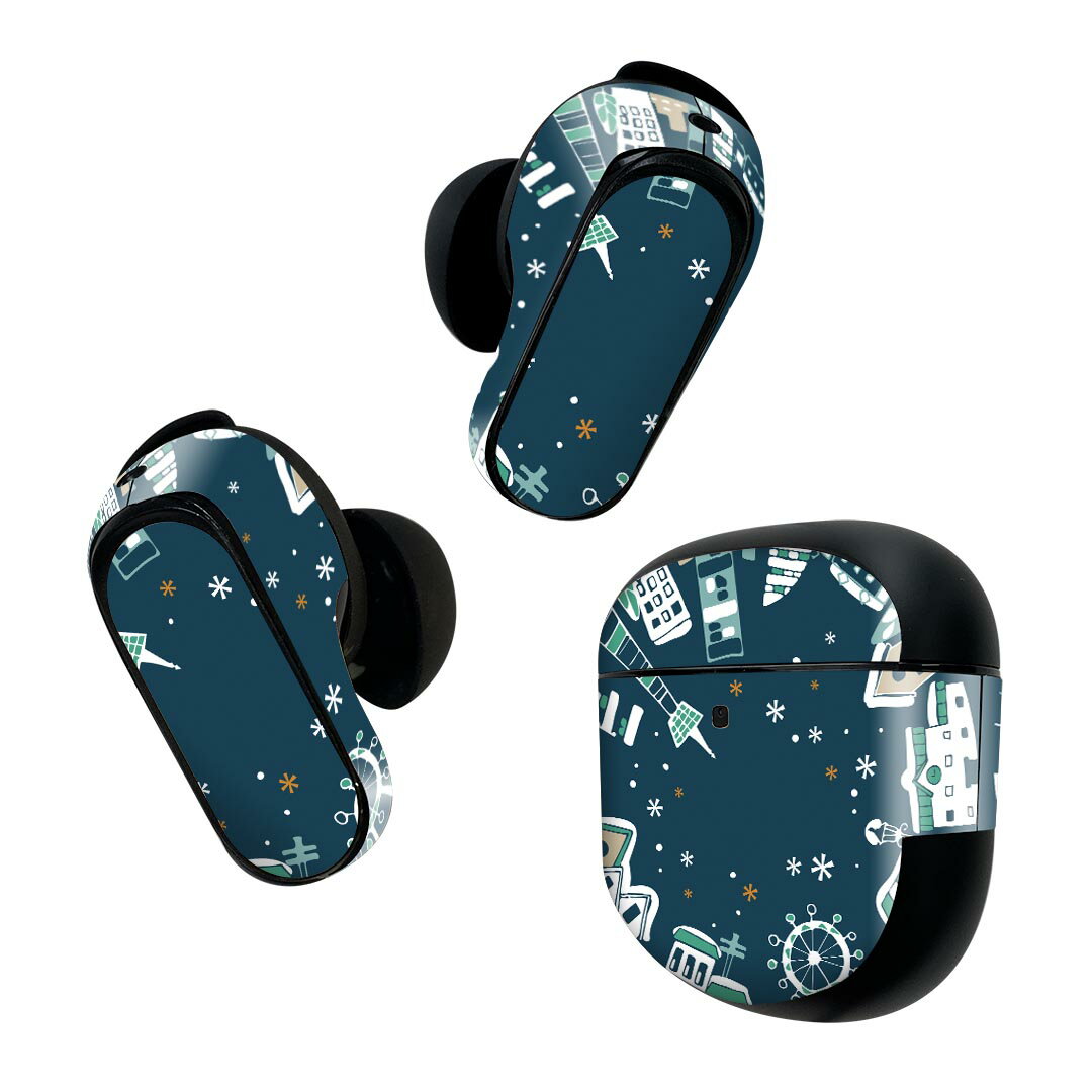製品名 Bose QuietComfort Earbuds II 専用デザインスキンシール セット内容 Bose QuietComfort Earbuds II 専用シール　イヤホン（左右）3枚、充電ケース用シール 1枚AirPods第3世...