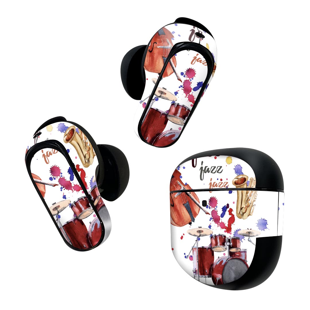 製品名 Bose QuietComfort Earbuds II 専用デザインスキンシール セット内容 Bose QuietComfort Earbuds II 専用シール　イヤホン（左右）3枚、充電ケース用シール 1枚AirPods第3世...