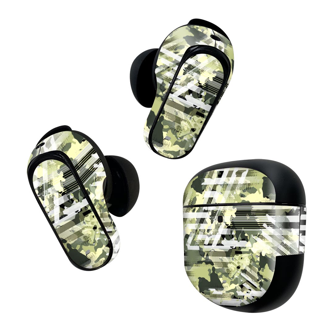 製品名 Bose QuietComfort Earbuds II 専用デザインスキンシール セット内容 Bose QuietComfort Earbuds II 専用シール　イヤホン（左右）3枚、充電ケース用シール 1枚AirPods第3世...