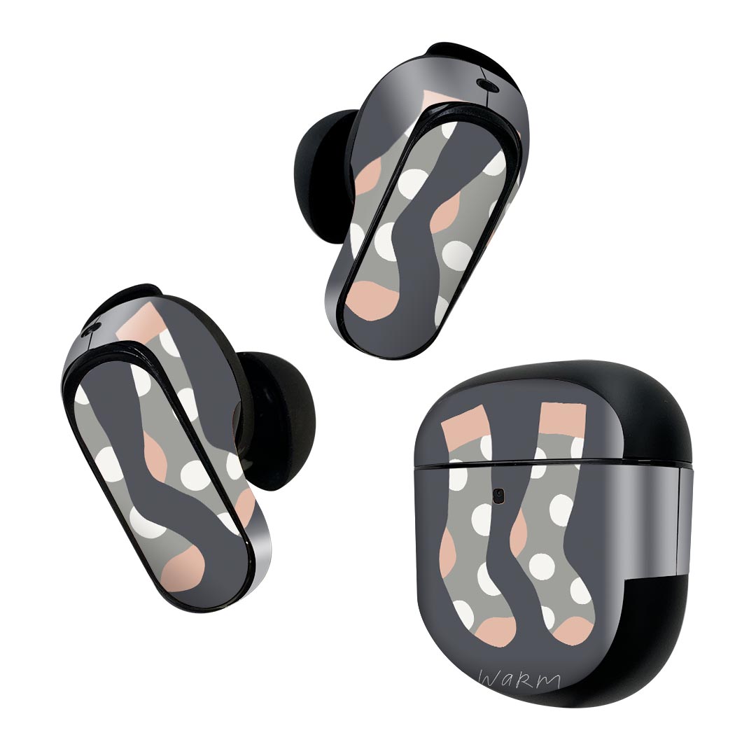 製品名 Bose QuietComfort Earbuds II 専用デザインスキンシール セット内容 Bose QuietComfort Earbuds II 専用シール　イヤホン（左右）3枚、充電ケース用シール 1枚AirPods第3世...