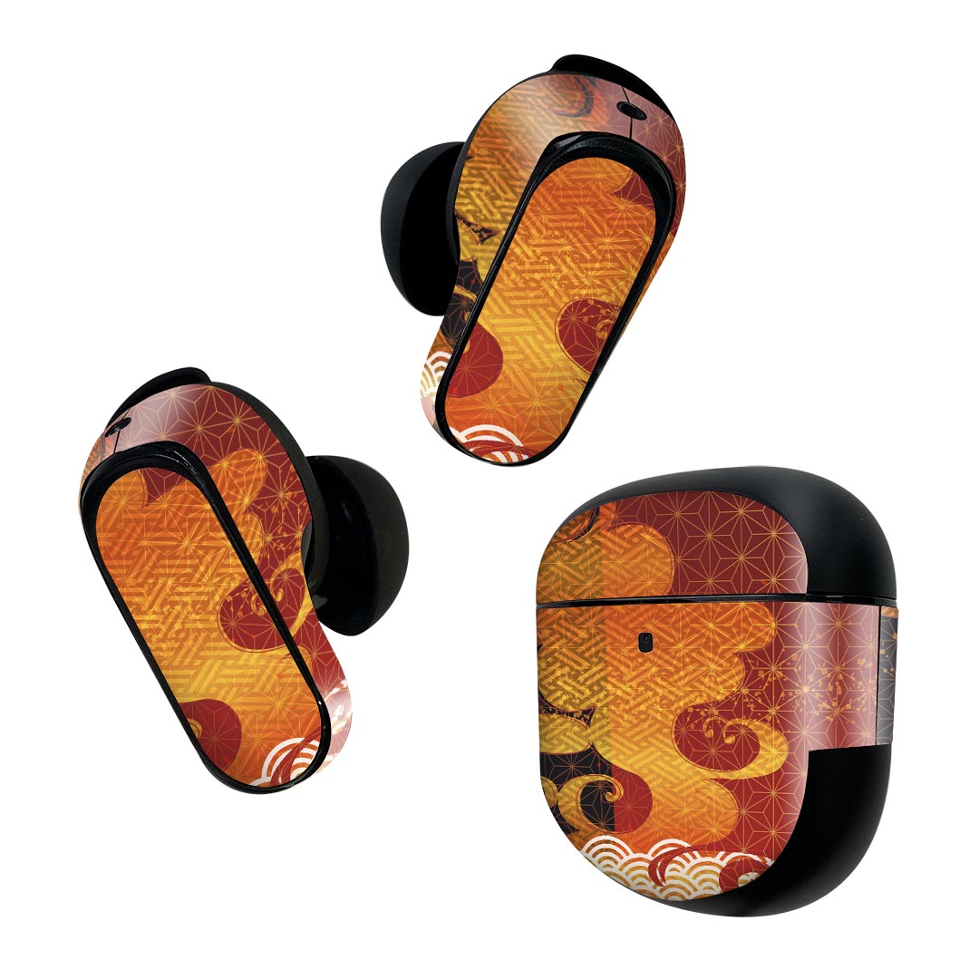 製品名 Bose QuietComfort Earbuds II 専用デザインスキンシール セット内容 Bose QuietComfort Earbuds II 専用シール　イヤホン（左右）3枚、充電ケース用シール 1枚AirPods第3世...