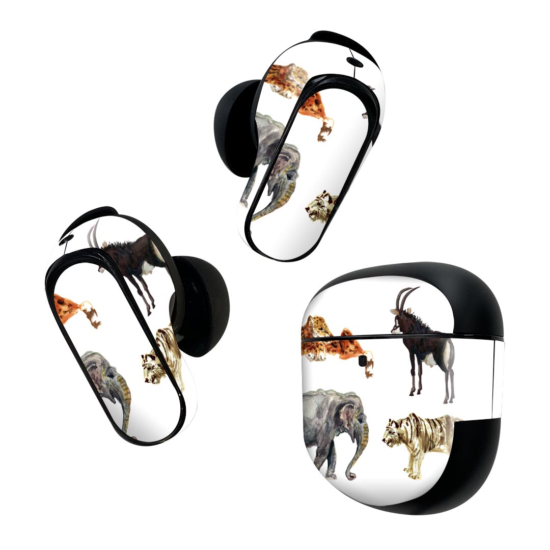 製品名 Bose QuietComfort Earbuds II 専用デザインスキンシール セット内容 Bose QuietComfort Earbuds II 専用シール　イヤホン（左右）3枚、充電ケース用シール 1枚AirPods第3世...