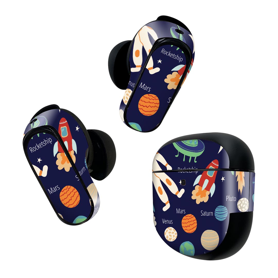 製品名 Bose QuietComfort Earbuds II 専用デザインスキンシール セット内容 Bose QuietComfort Earbuds II 専用シール　イヤホン（左右）3枚、充電ケース用シール 1枚AirPods第3世...